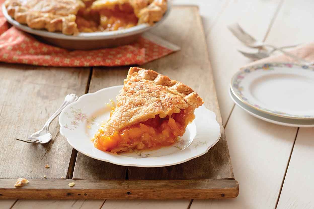 peach pie with frozen peaches tapioca